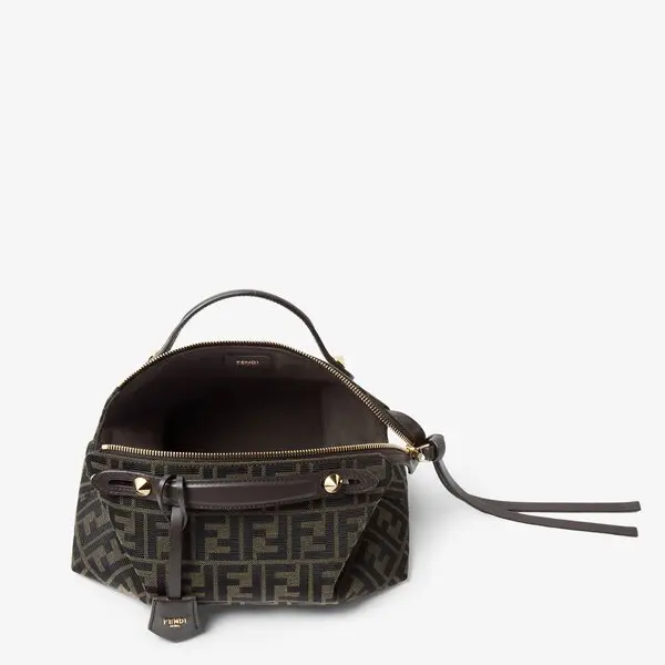 Fendi By The Way Soft Medium Ff Zucca Jacquard And Leather Bag - [brown]